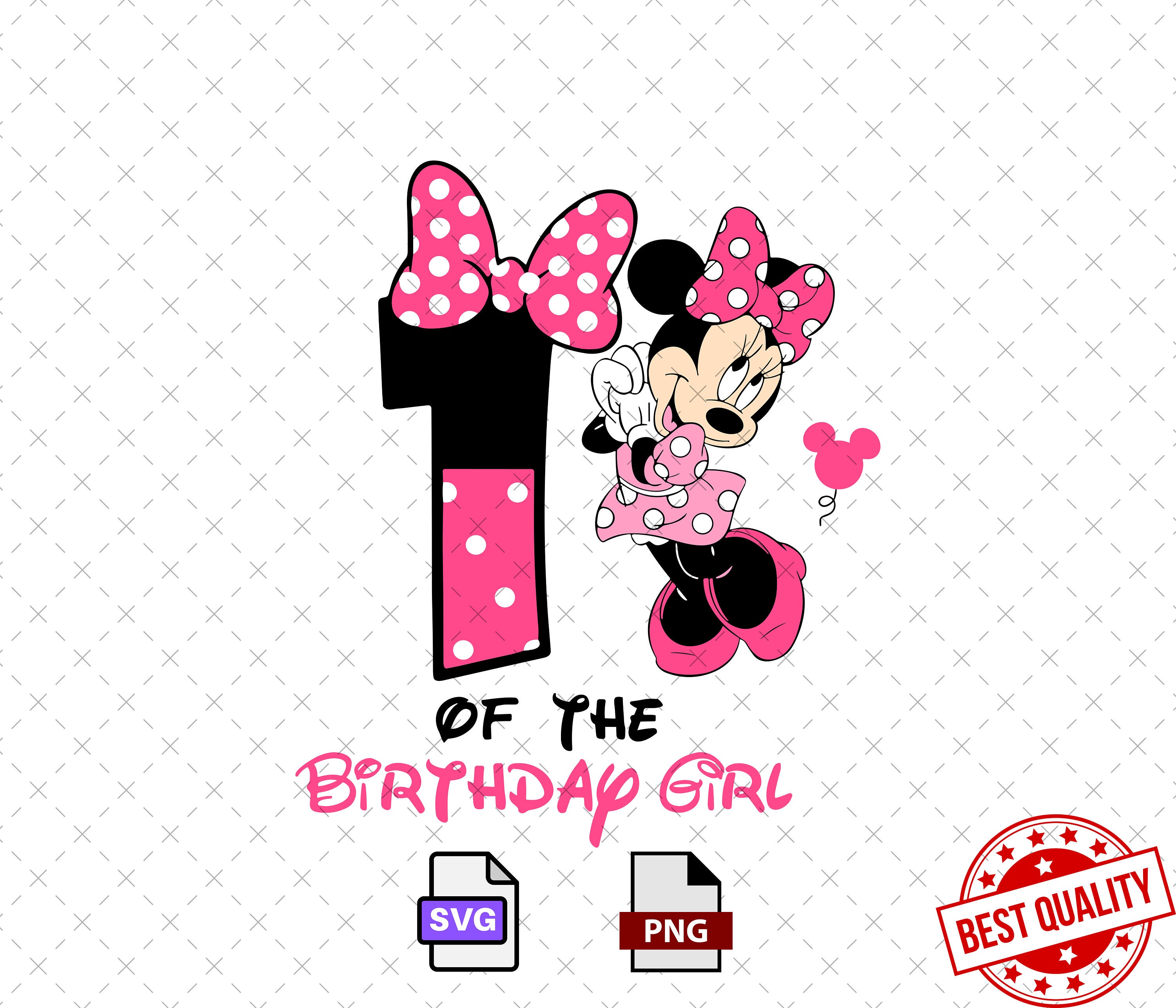 Minnie 1st Birthday Girl Png, Minnie Birthday Girl Png, Birthday Party ...