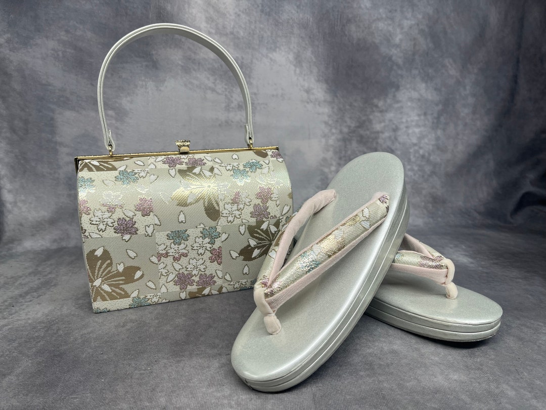 Premium Zanmai Furisode Bag With Matching Zori Sandals Set Luxury ...