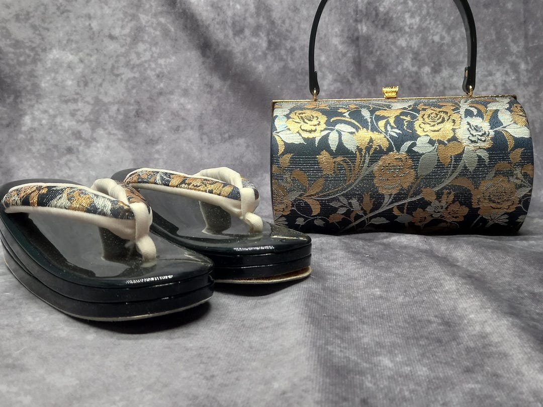 Premium Zanmai Furisode Bag With Matching Zori Sandals Set Luxury ...