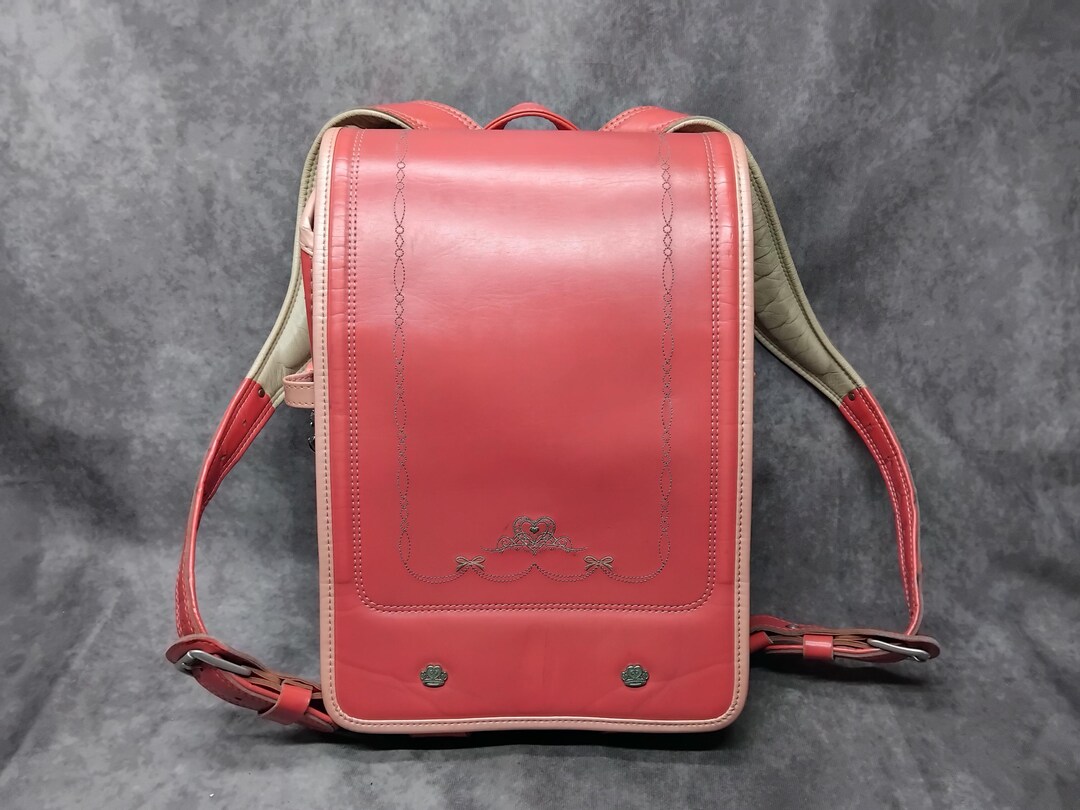 Randoseru Backpack, Pink With Light Pink Trim Japanese Tight Stitch ...