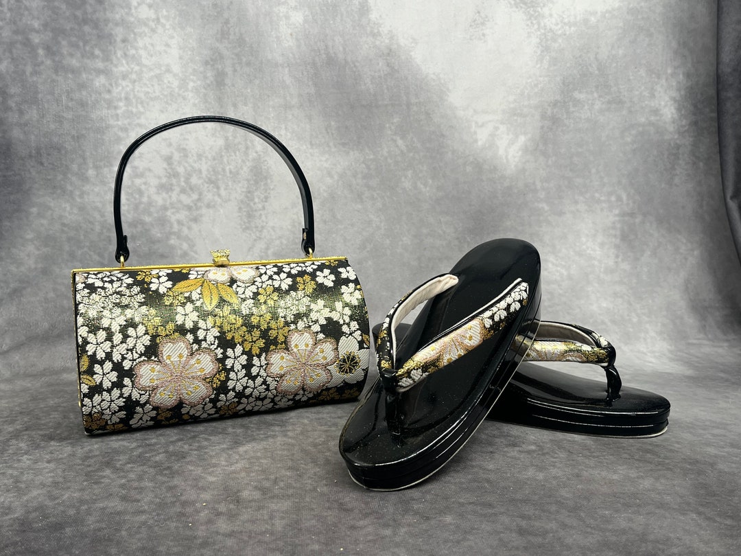 Premium Zanmai Furisode Bag With Matching Zori Sandals Set Luxury ...