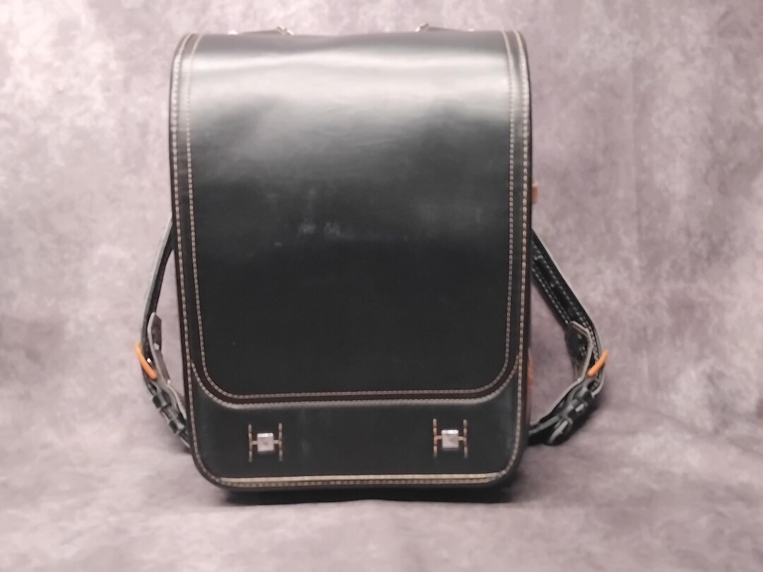Randoseru Backpack, Black and Tan Japanese Tight Stitch Randoseru Bag ...