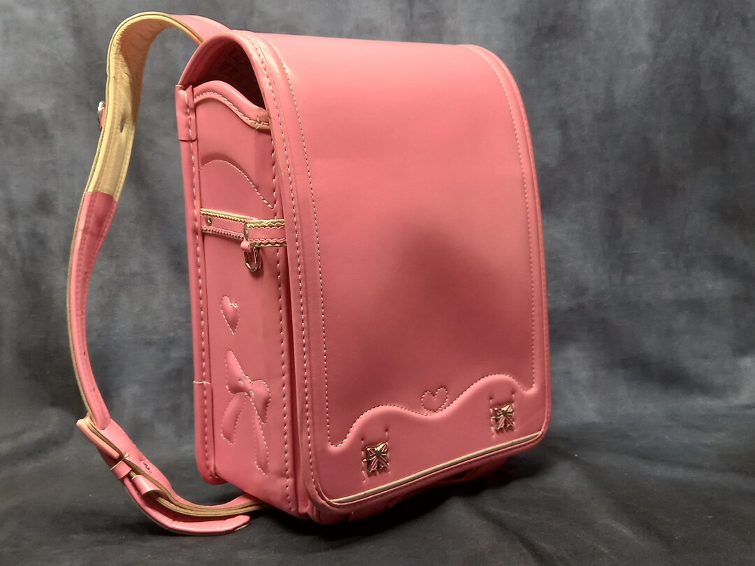 Randoseru Backpack, Light Pink Japanese Tight Stitch Randoseru Bag ...