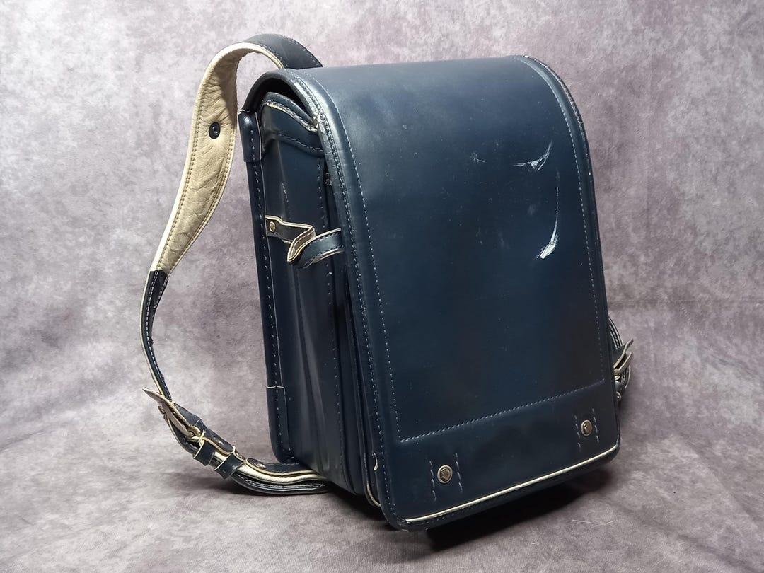 Randoseru Backpack, Dark Blue Japanese Tight Stitch Randoseru Bag, Blue ...