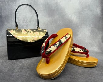 Premium Zanmai Furisode Bag With Matching Zori Sandals Set Luxury ...
