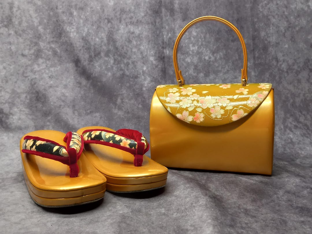 Premium Zanmai Furisode Bag With Matching Zori Sandals Set Luxury ...