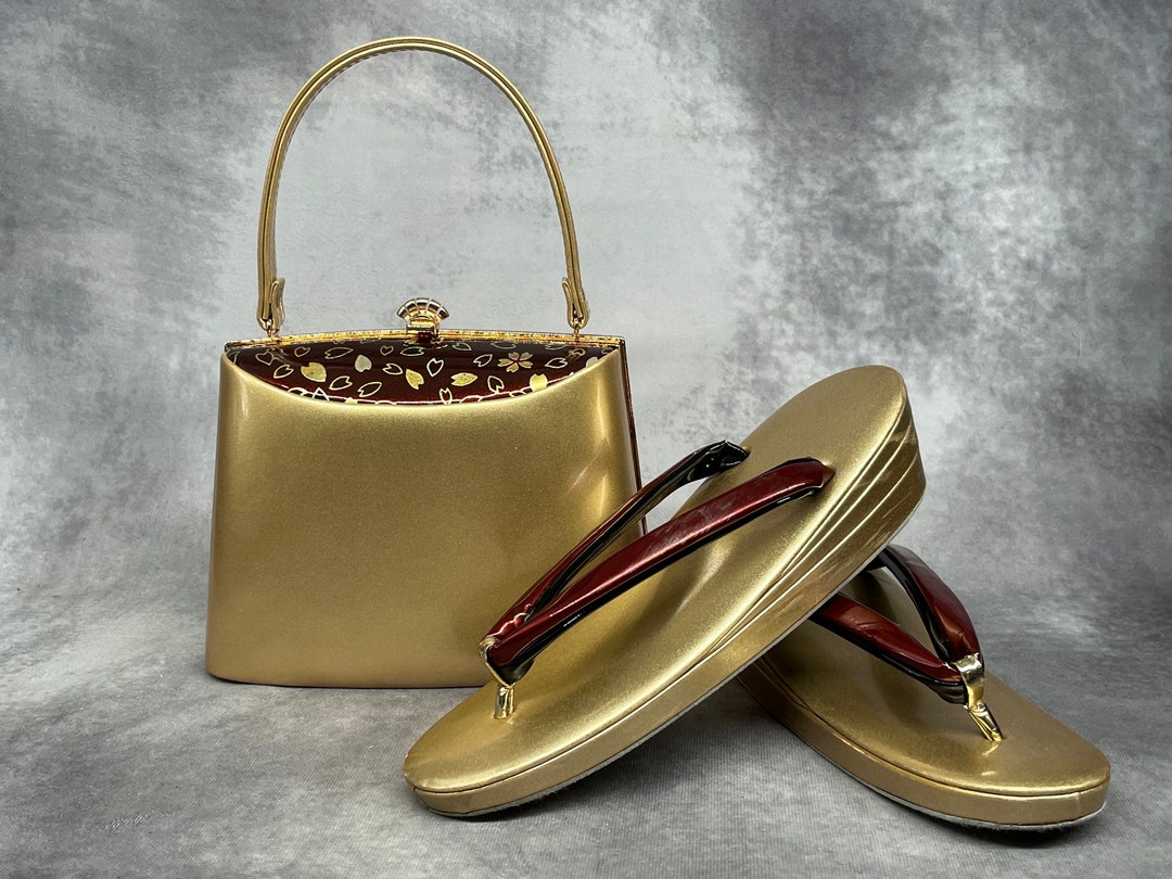Premium Zanmai Furisode Bag With Matching Zori Sandals Set Luxury ...
