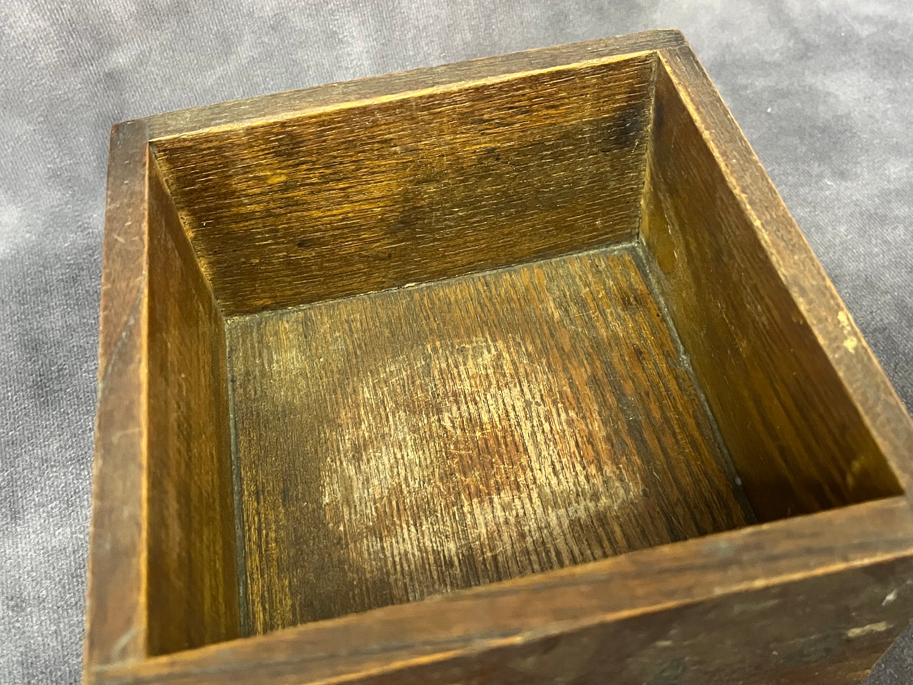 Vintage Japanese Wooden Box, Kanji Text Burn Impressed - Etsy