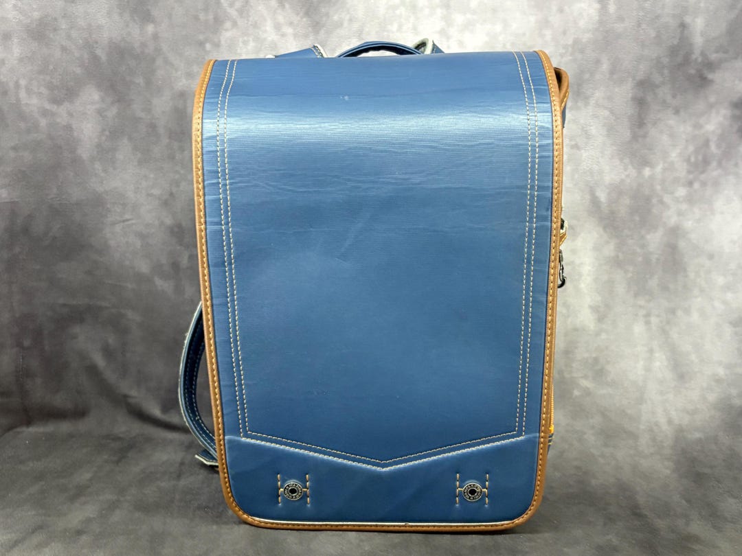 Rare Colour Randoseru Backpack, Blue With Brown Trim Japanese Tight ...