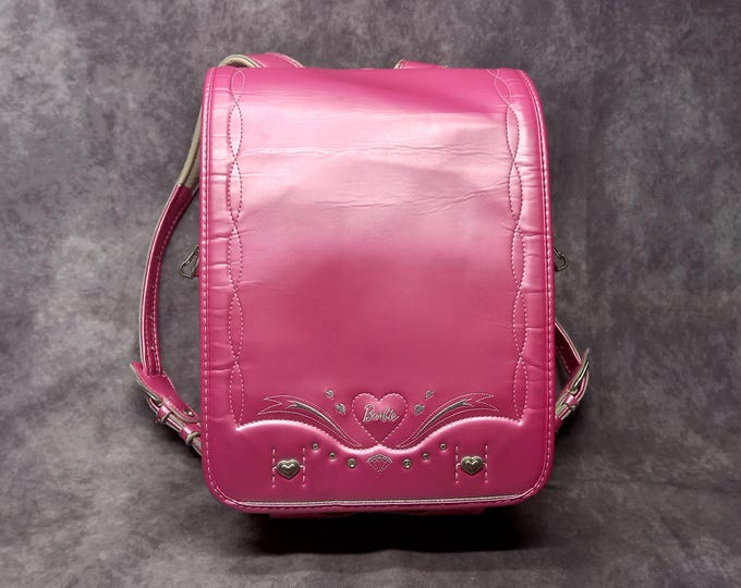 Randoseru Backpack, Bright Pink Barbie Pack, Japanese Tight Stitch ...