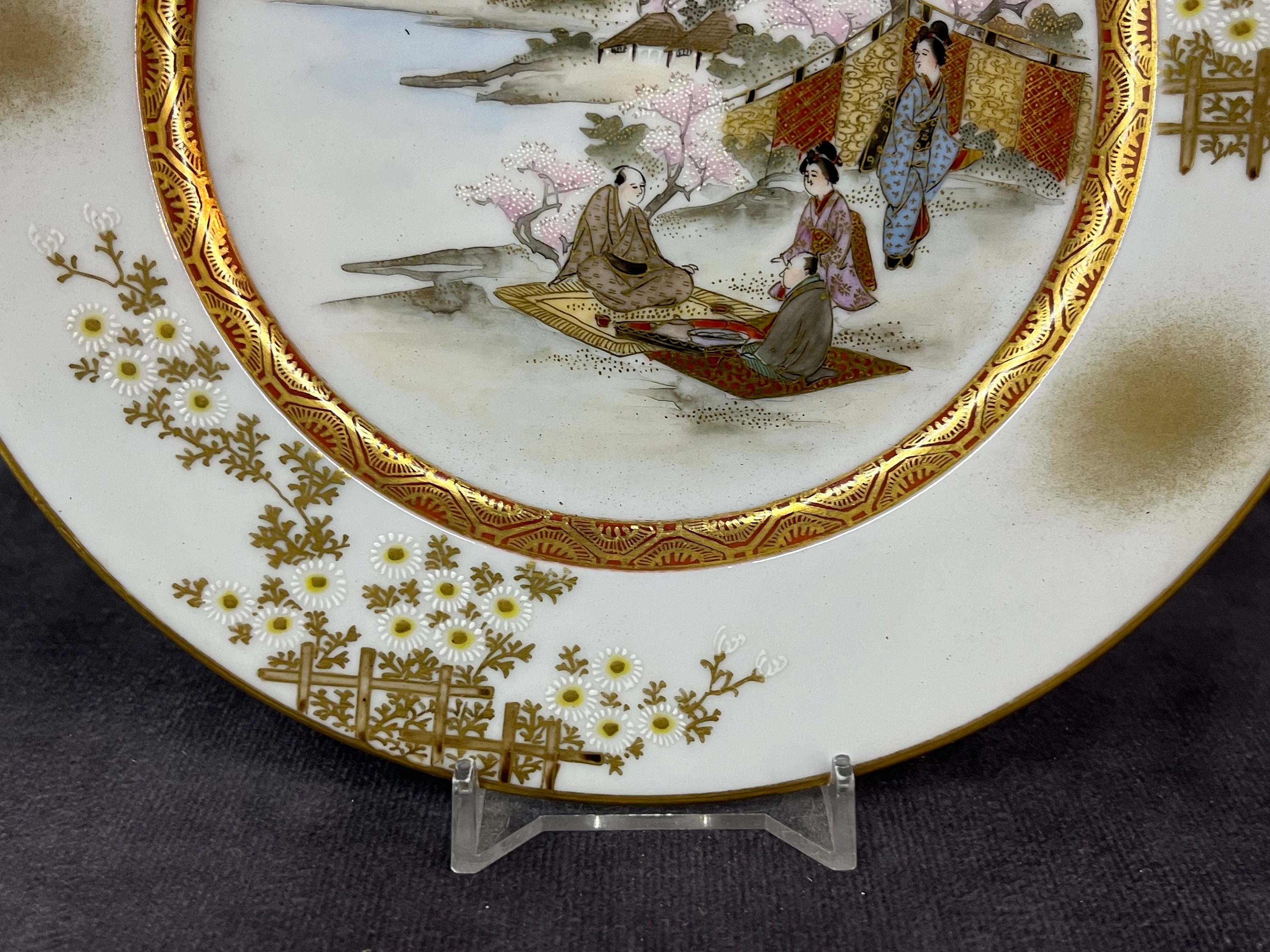Japanese Satsuma Cake / Sandwich Plate Fantastic Detailed Gold Gilt ...