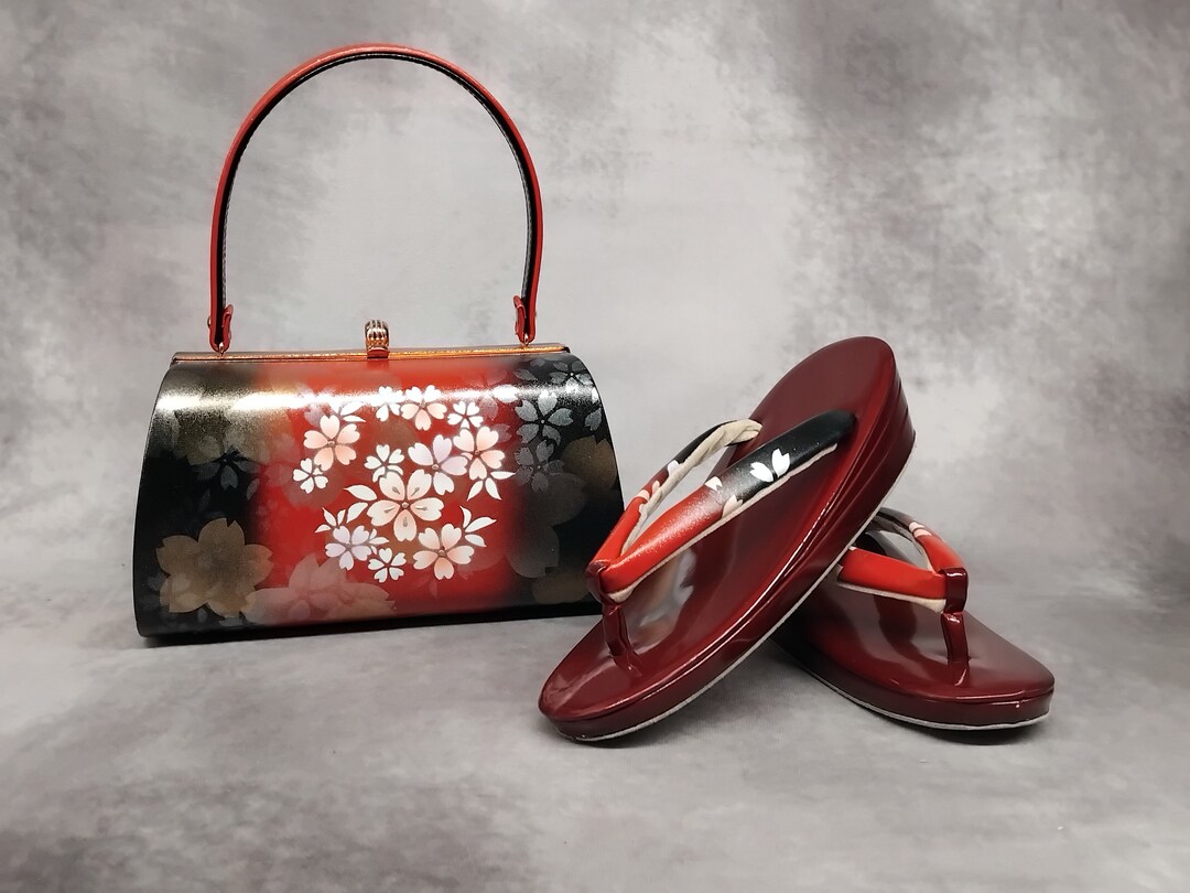 Premium Zanmai Furisode Bag With Matching Zori Sandals Set Luxury ...