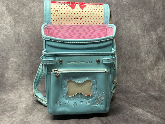 Randoseru Backpack, Baby Blue Disney Minnie Mouse Jap… - Gem