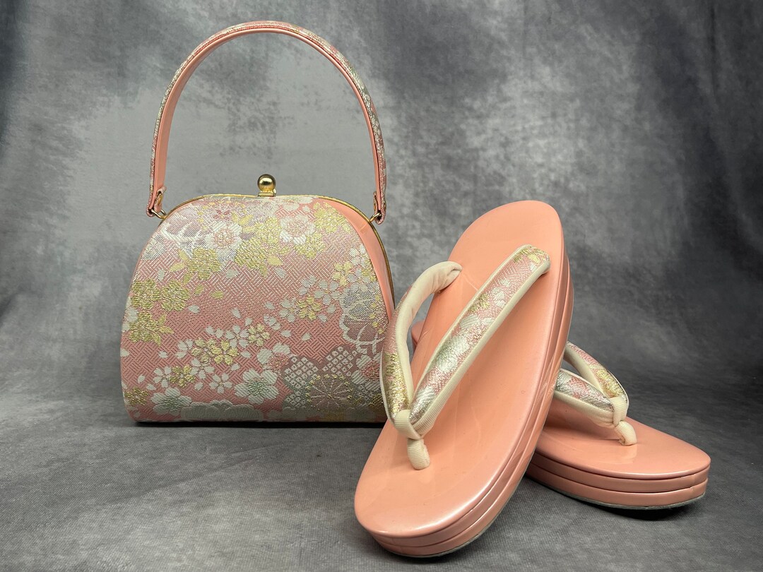 Premium Zanmai Furisode Bag With Matching Zori Sandals Set Luxury ...