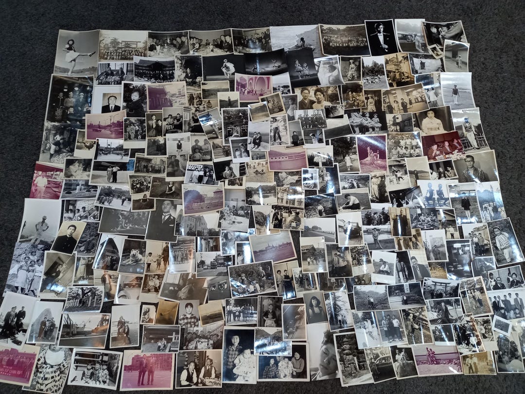 200 Vintage Photographs, Assorted Black and White Photograph Collection ...