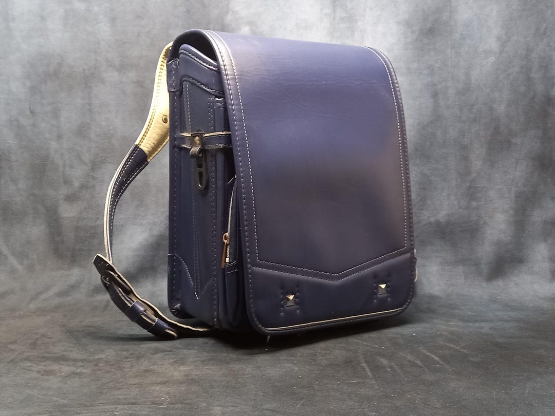Randoseru Backpack, Blue Japanese Tight Stitch Randoseru Bag, Blue ...