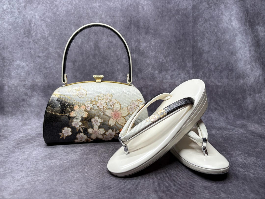 Premium Zanmai Furisode Bag With Matching Zori Sandals Set Luxury ...