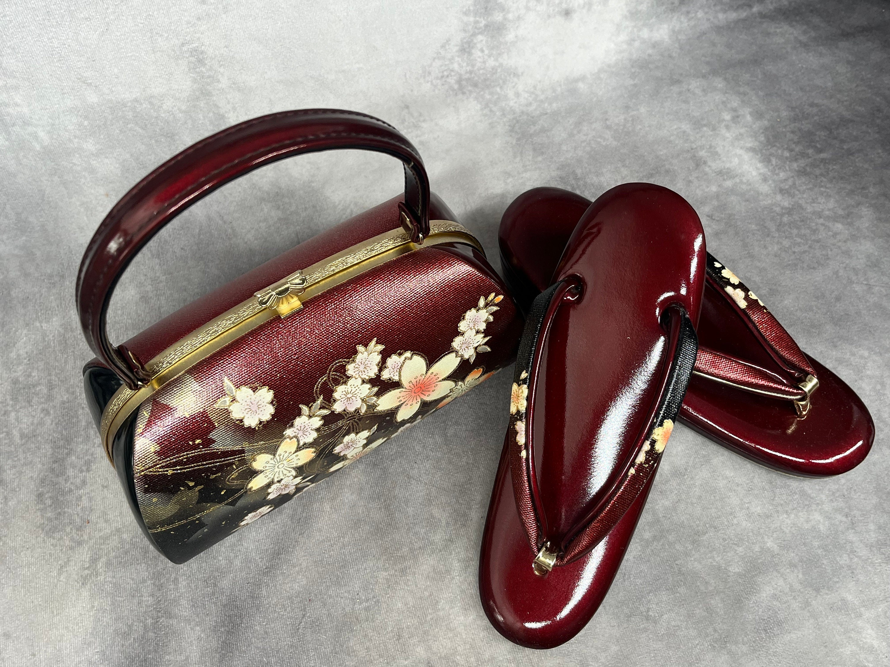 Premium Zanmai Furisode Bag With Matching Zori Sandals Set Luxury ...