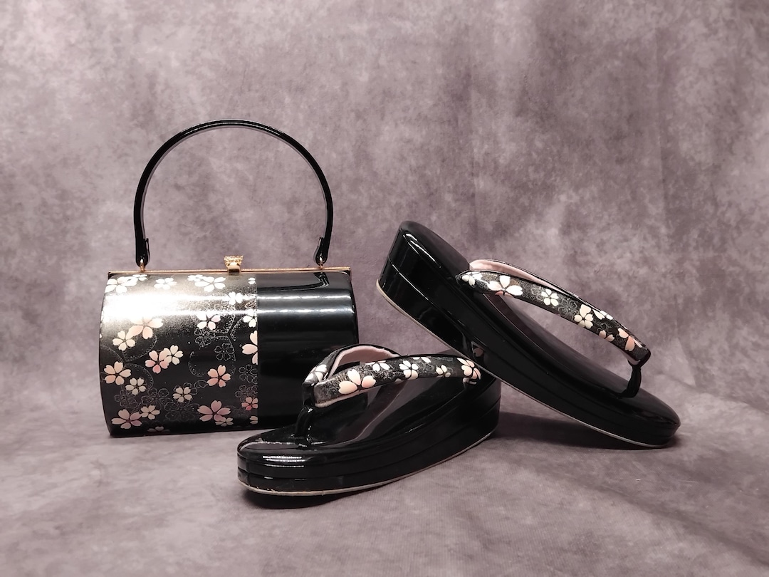 Premium Zanmai Furisode Bag With Matching Zori Sandals Set Luxury ...