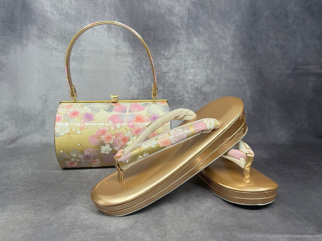 Premium Zanmai Furisode Bag With Matching Zori Sandals Set Luxury ...