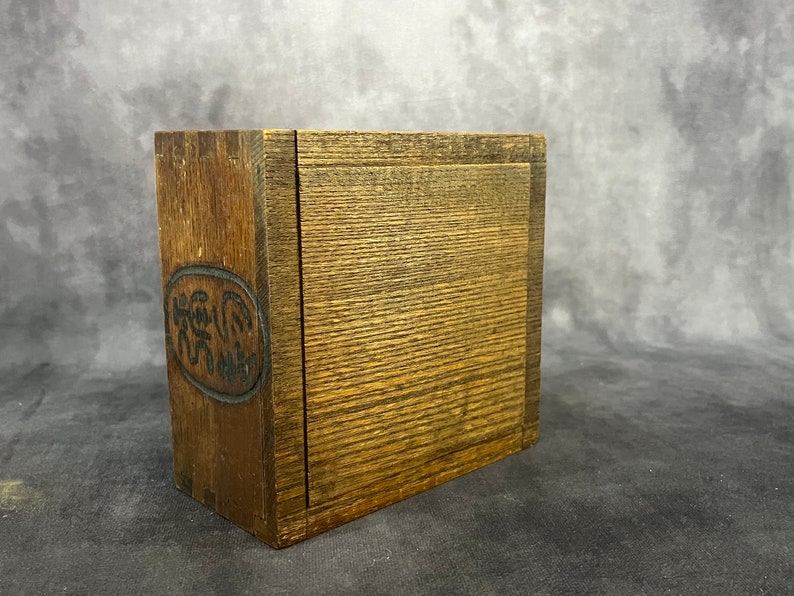 Vintage Japanese Wooden Box, Kanji Text Burn Impressed - Etsy