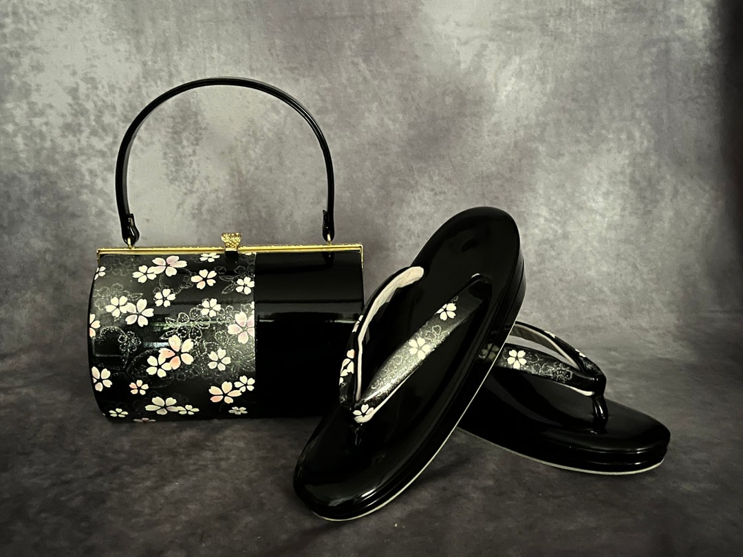 Premium Zanmai Furisode Bag With Matching Zori Sandals Set Luxury ...