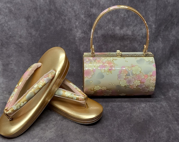Premium Zanmai Furisode Bag With Matching Zori Sandals Set Luxury ...
