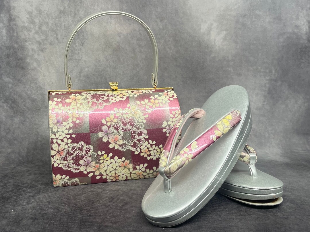Premium Zanmai Furisode Bag With Matching Zori Sandals Set Luxury ...