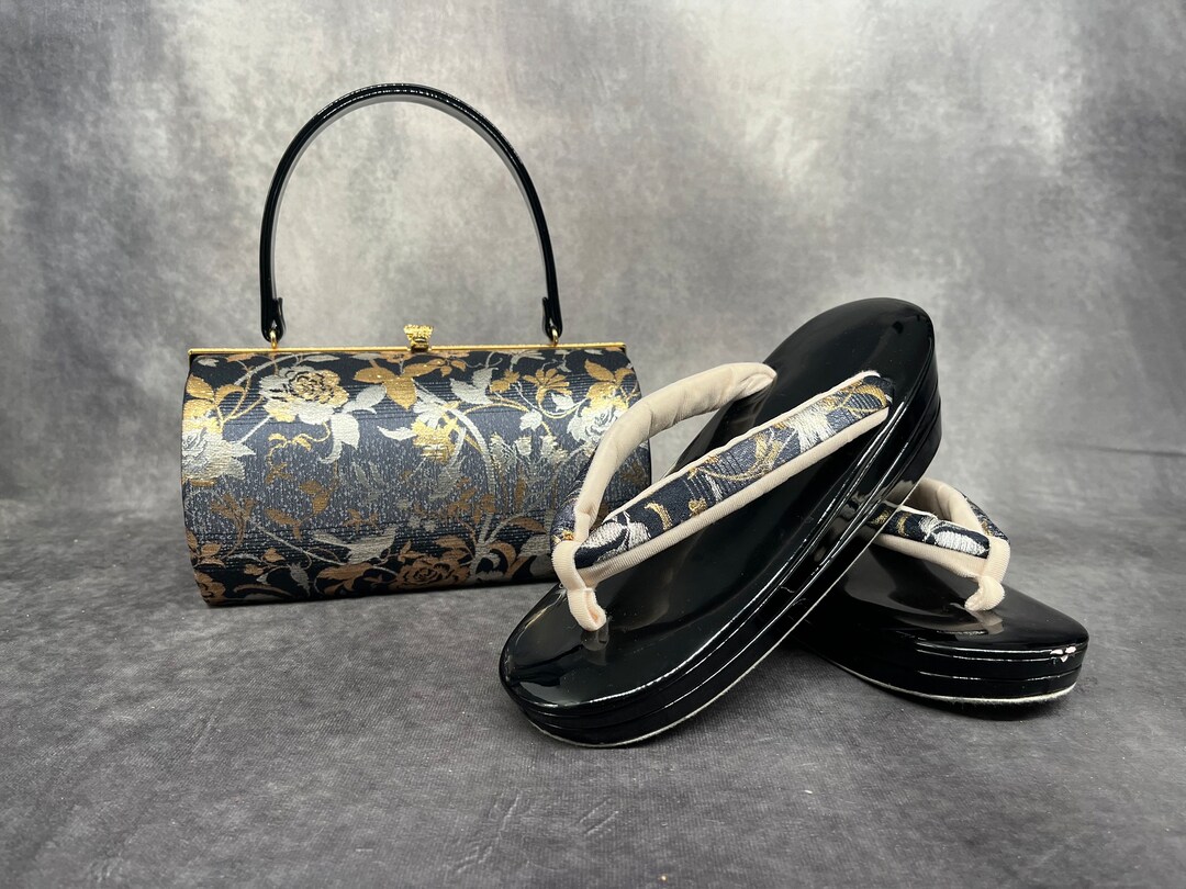 Premium Zanmai Furisode Bag With Matching Zori Sandals Set Luxury ...
