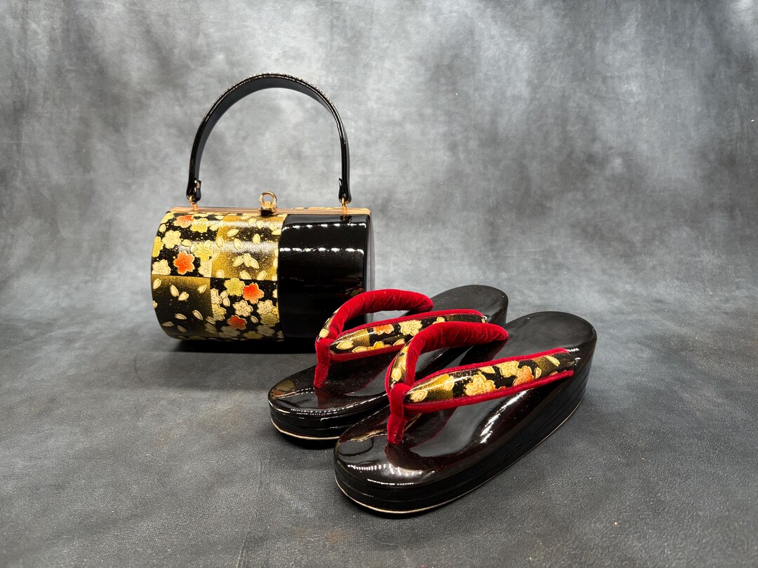Premium Zanmai Furisode Bag With Matching Zori Sandals Set Luxury ...