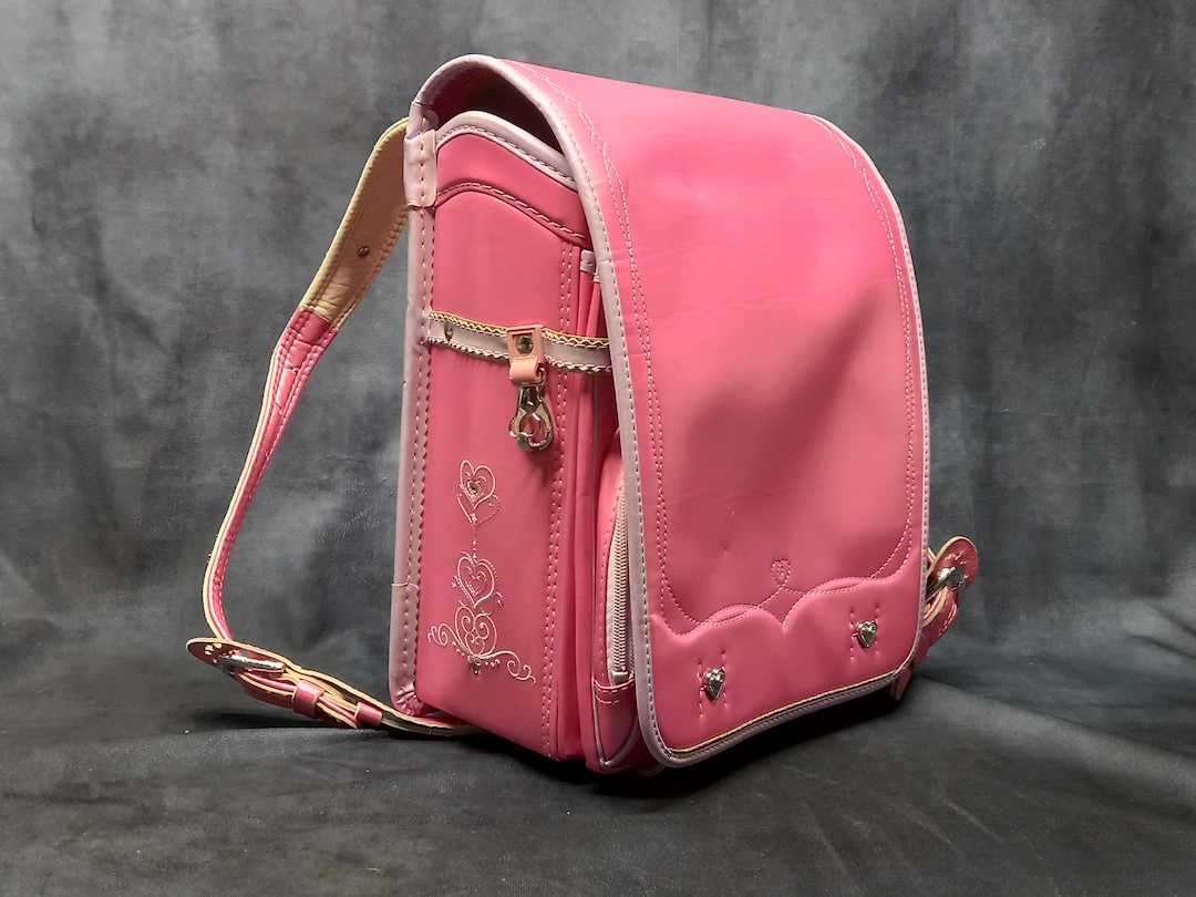 Randoseru Backpack, Pink With Light Purple Trim Japanese Tight Stitch ...