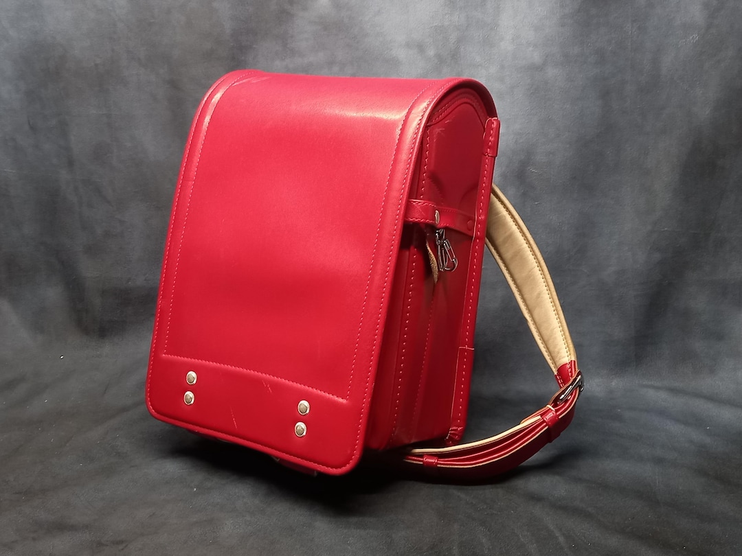 Randoseru Backpack, Red Japanese Tight Stitch Randoseru Bag, Red ...