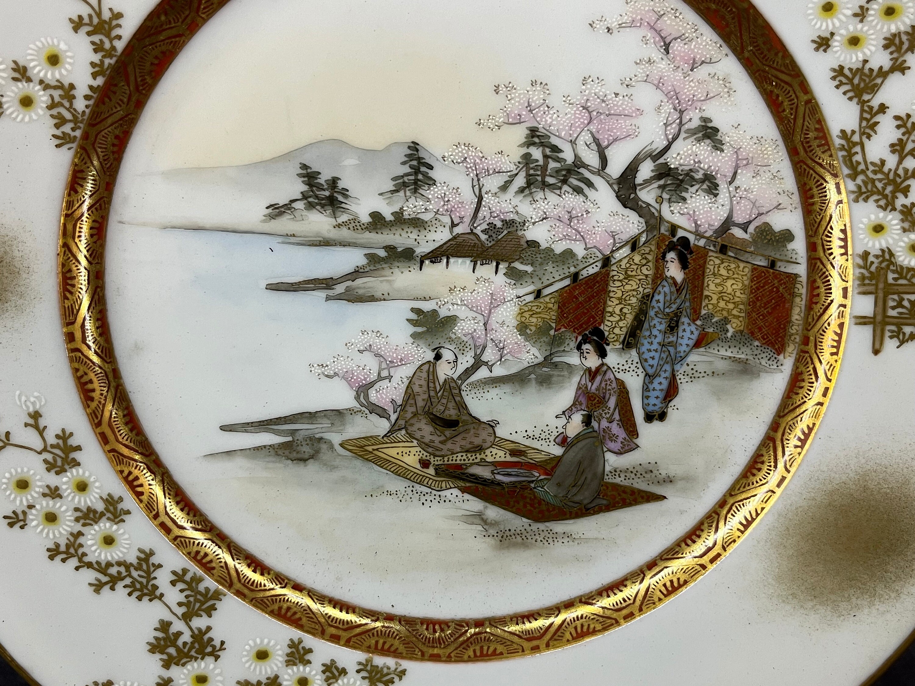 Japanese Satsuma Cake / Sandwich Plate Fantastic Detailed Gold Gilt ...