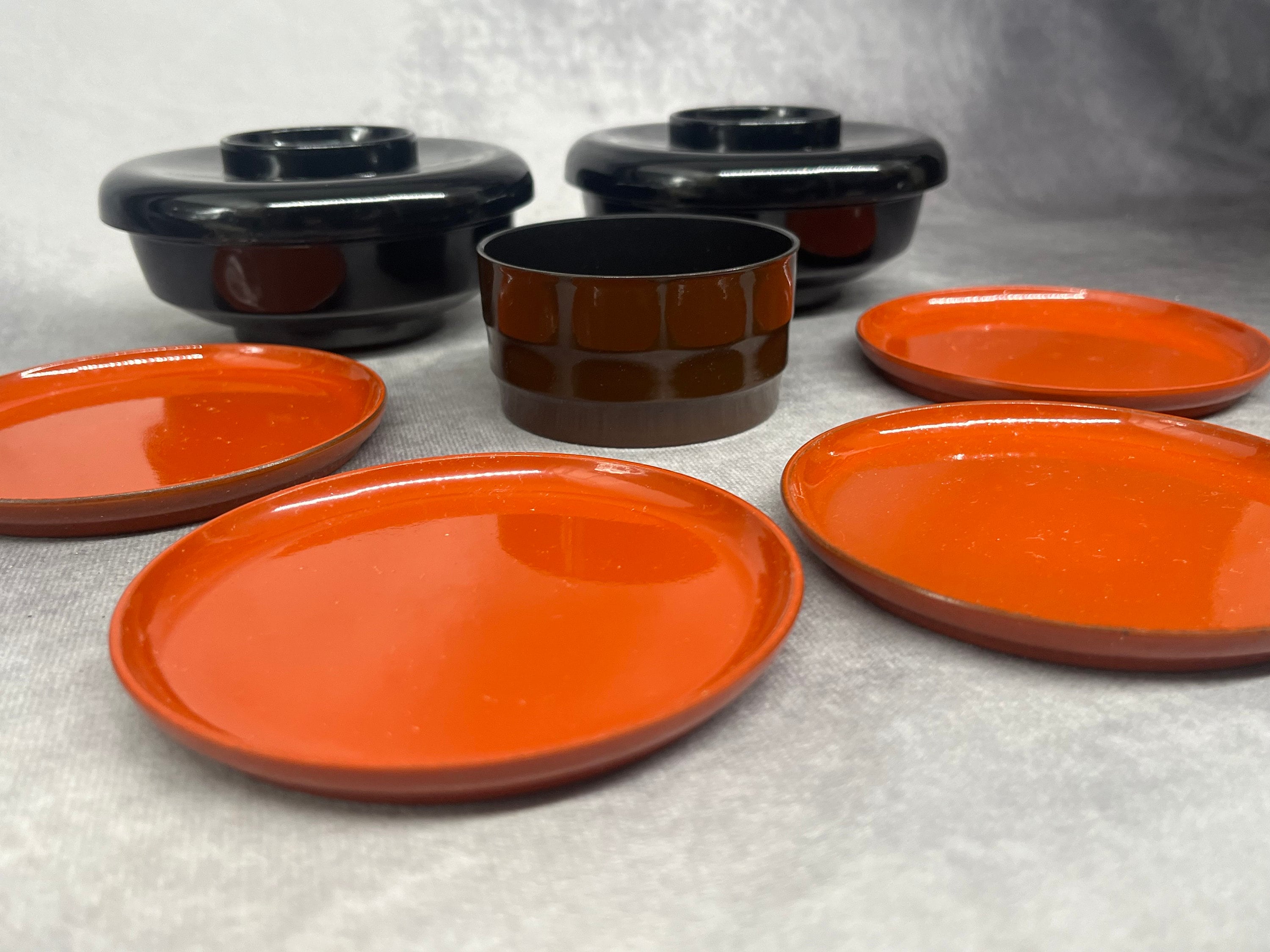 Set of 9 Lacquer Bowls/dishes, Vintage Japanese Kitchen Ware - Etsy