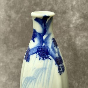 Sake Bottle Vintage Blue & White Hand Painted Japanese Sake Bottles ...