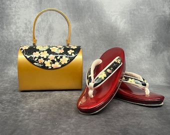 Premium Zanmai Furisode Bag With Matching Zori Sandals Set Luxury ...