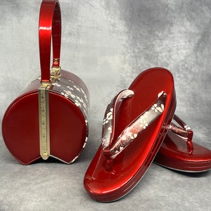 Premium Zanmai Furisode Bag With Matching Zori Sandals Set Luxury ...