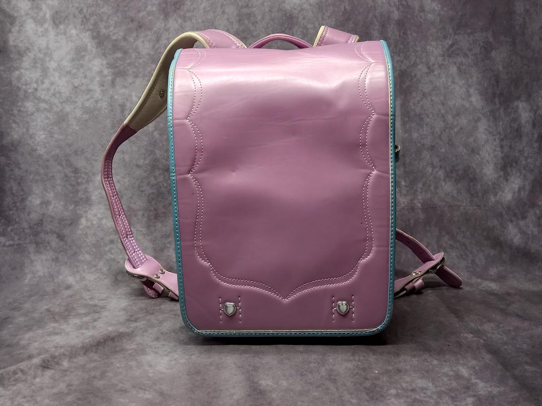 Randoseru Backpack, Light Purple With Blue Trim Japanese Tight Stitch ...