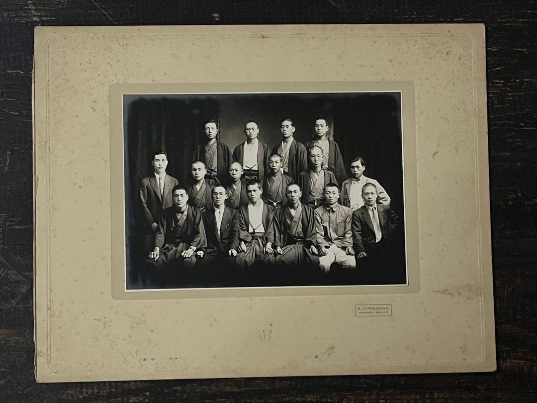 Large Antique Japanese Professional Portrait on Card Mount - Etsy