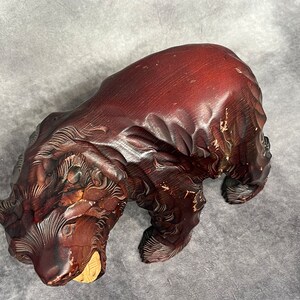 Japanese Ainu Bear, Vintage Hand Carved Wooden Bear From Japan ...