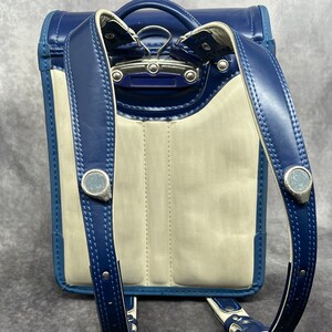 Randoseru Backpack, Two Tone Blue Japanese Tight Stitch Randoseru Bag ...