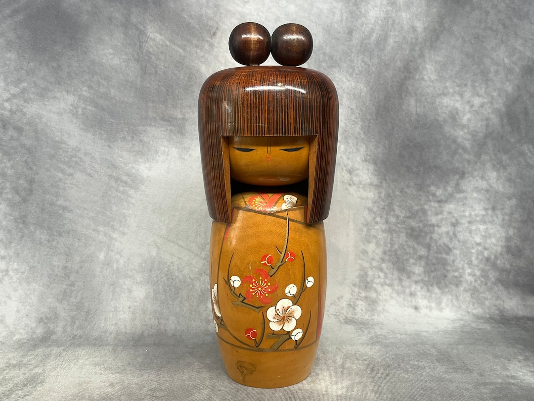 Large Kojo Tanaka Kokeshi Doll, Vintage Wooden Sosaku Kokeshi, Hand ...