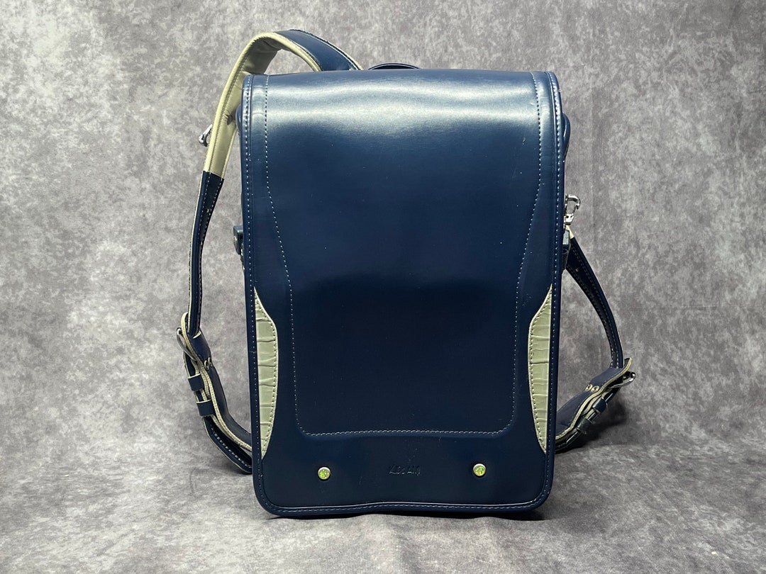 Randoseru Backpack, Blue Japanese Tight Stitch Randoseru Bag, Blue ...