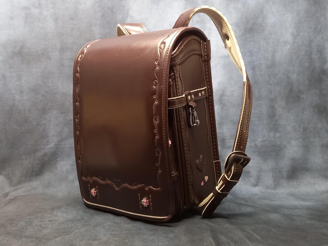 Randoseru Backpack, Brown Japanese Tight Stitch Randoseru Bag, Brown ...