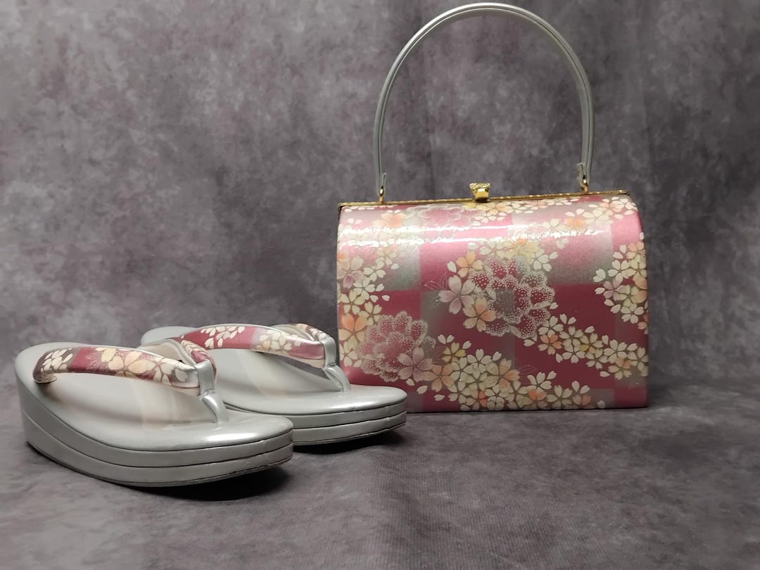 Premium Zanmai Furisode Bag With Matching Zori Sandals Set Luxury ...