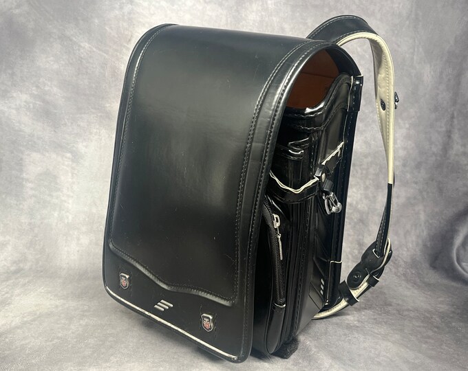 Randoseru Backpack, Black Japanese Tight Stitch Randoseru Bag, Black ...