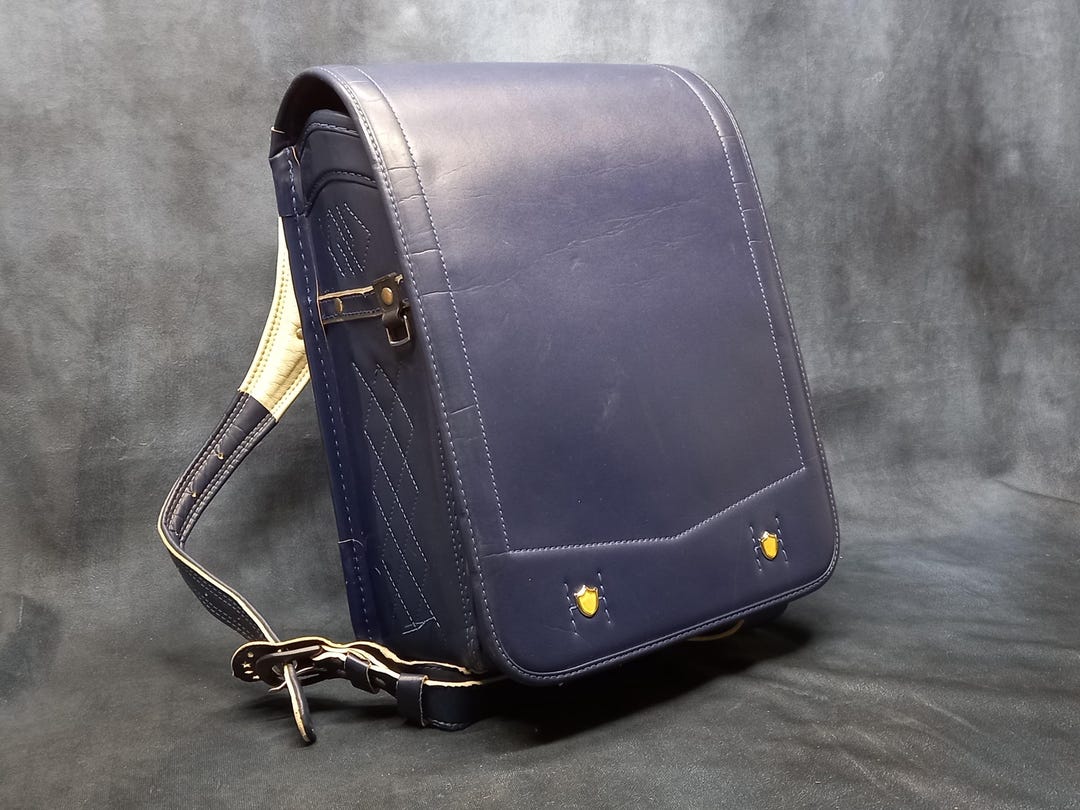 Randoseru Backpack, Blue Japanese Tight Stitch Randoseru Bag, Blue ...