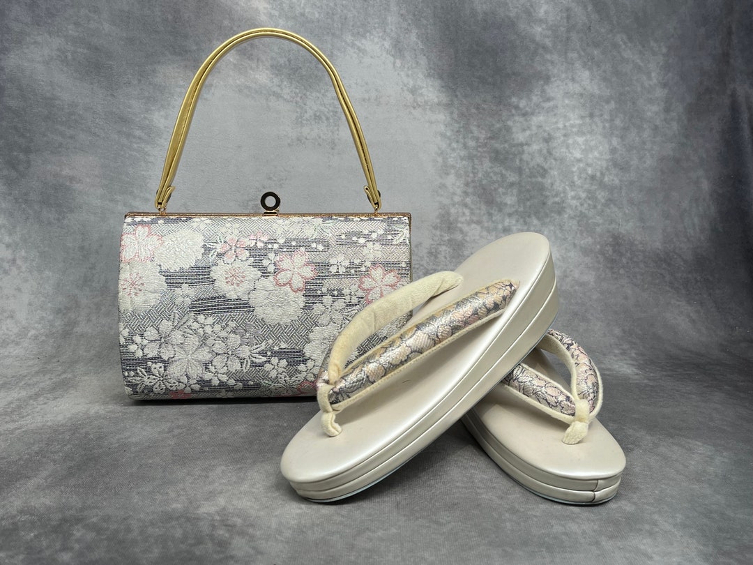 Premium Zanmai Furisode Bag With Matching Zori Sandals Set Luxury ...