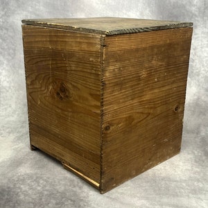 Vintage Japanese Wooden Storage Box, Hand Written Kanji Text, Old ...