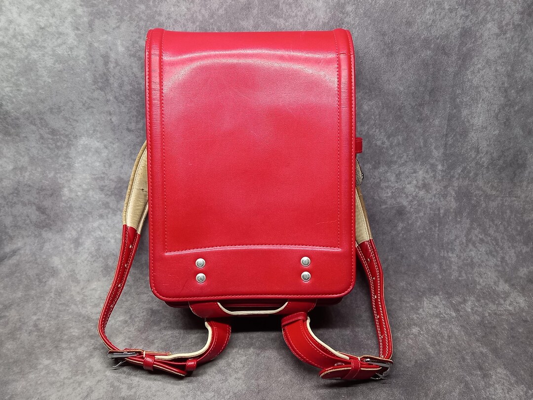 Randoseru Backpack, Red Japanese Tight Stitch Randoseru Bag, Red ...